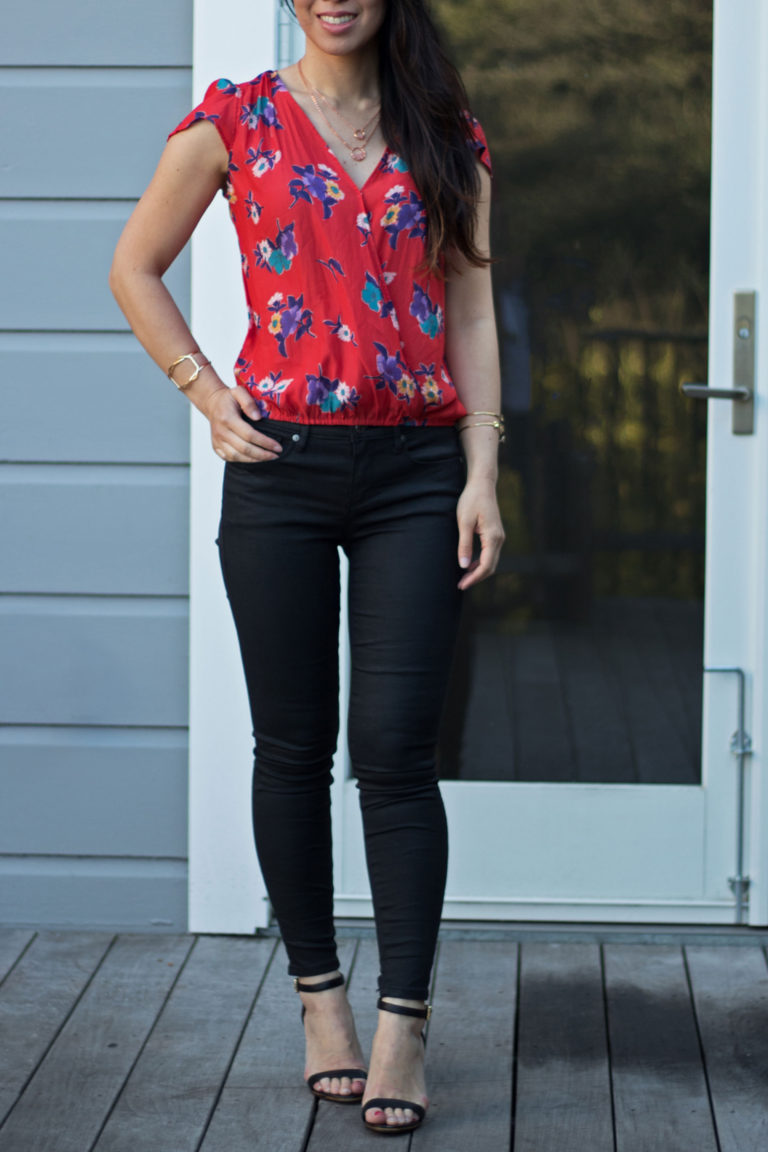 My Stitch Fix Floral Tops Styled for Spring