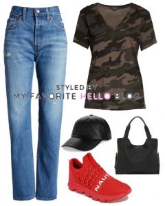 What to Wear with Red Sneakers - Female Edition